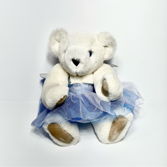 Toys | Vermont Teddy Bear Authentic Handmade With Blue Tulle Dress ...
